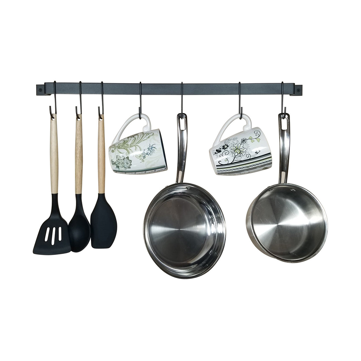 Kitchen Rail Utensil Organizer & Mug Rack – Claimed Corner